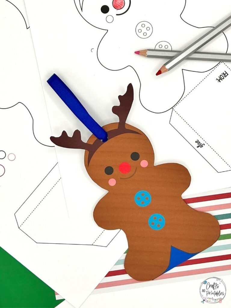 DIY Gift Card Holder Template Gingerbread Man Reindeer (Free Template ...